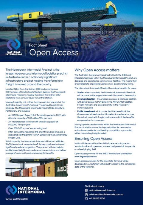 Fact sheets - National Intermodal