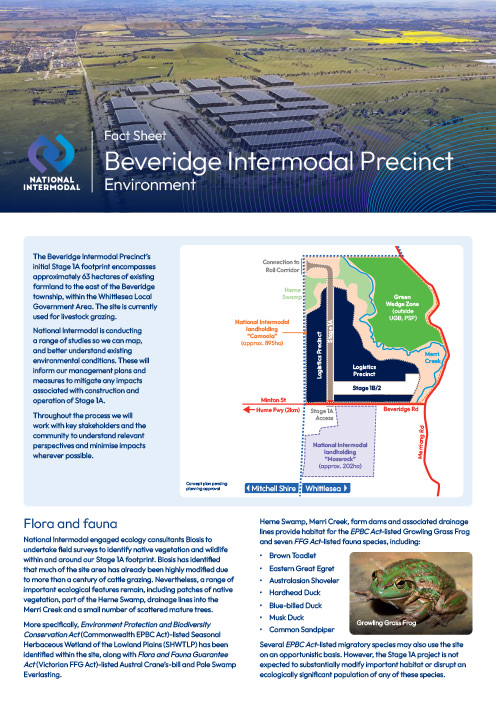 Melbourne - Beveridge - National Intermodal
